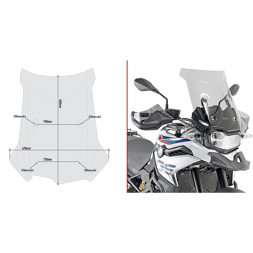 Vizir zatamnjeni GIVI BMW F 750 / 800 GS (18-20) D5127S