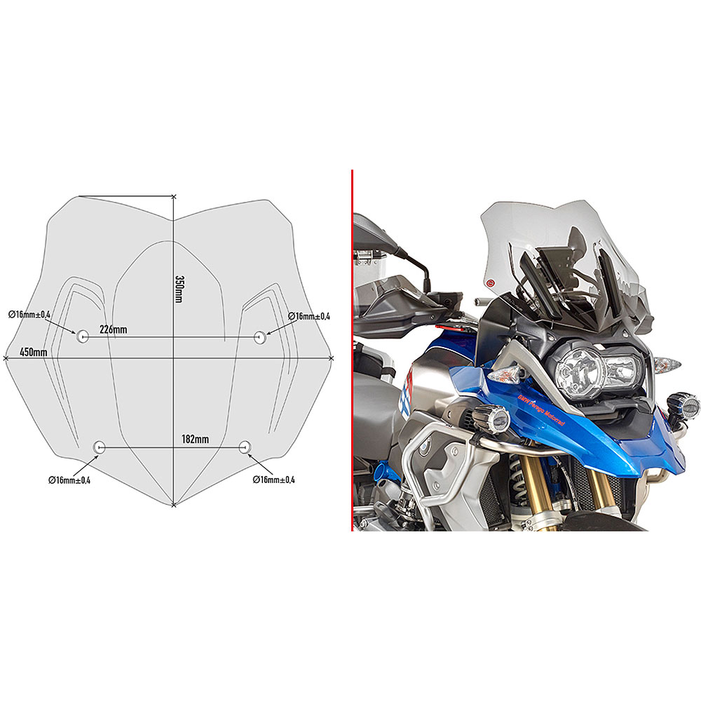 Vizir crni GIVI BMW R 1250 GS (19-23) D5124B