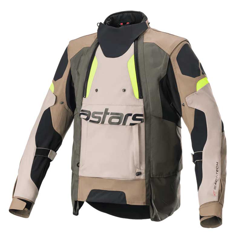 ALPINESTARS HALO DRYSTAR JAKNA TMN-BEŽ/BRA/FLU-ŽUT