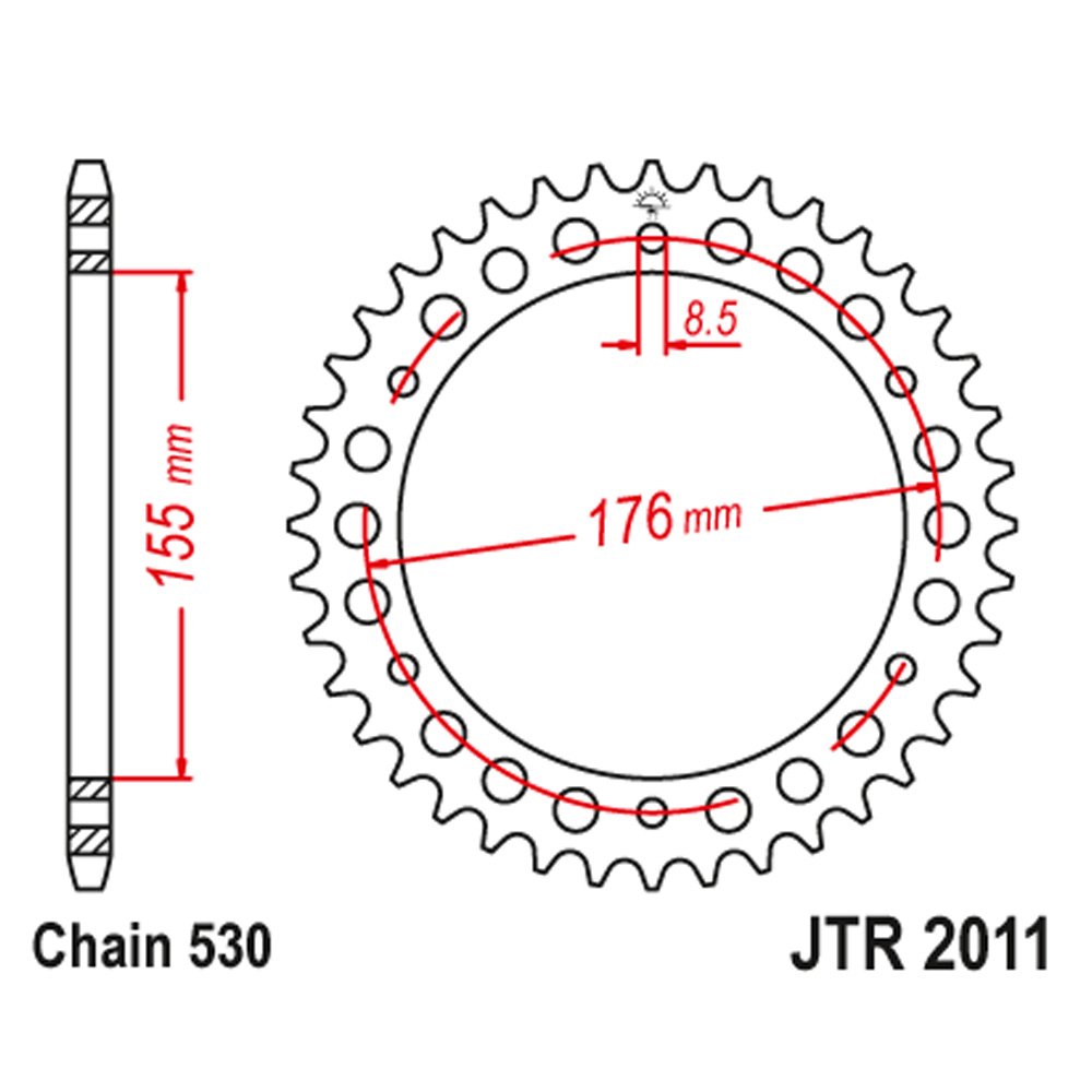 Lančanik zadnji JT JTR2011-43 (530) 43 zuba