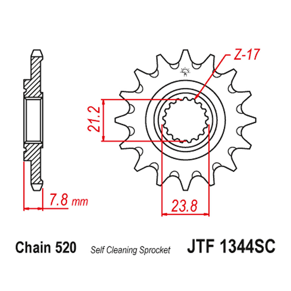 Lančanik prednji JT JTF1344-13SC (520) 13 zuba