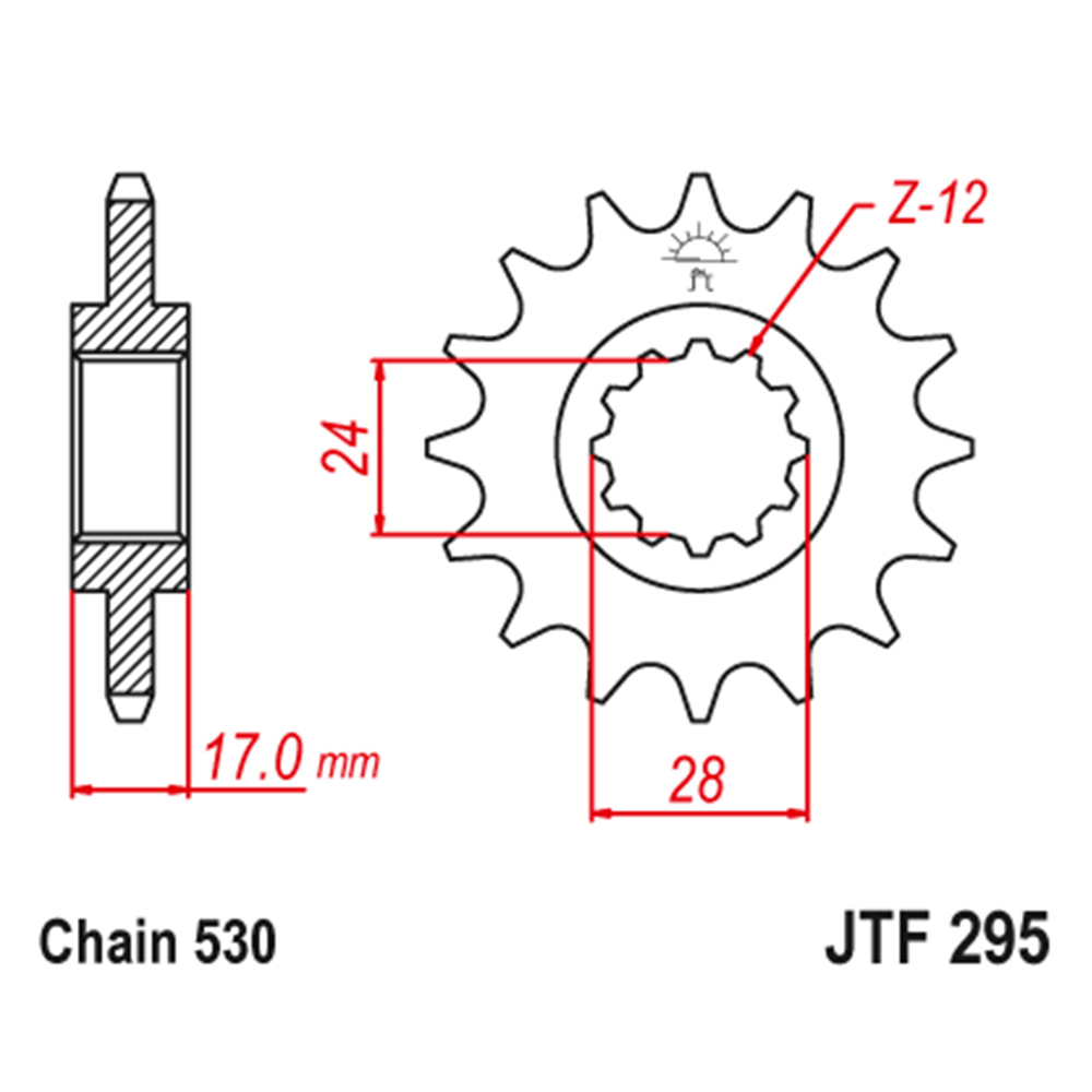 Lančanik prednji JT JTF295-16-50-35018 (50)16 zuba