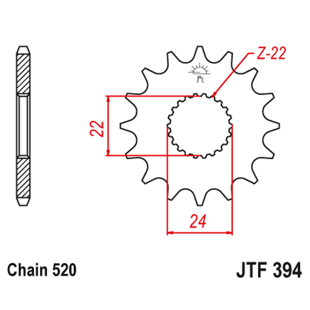 Lančanik prednji JT JTF394-13-50-32056 (520)13 zuba
