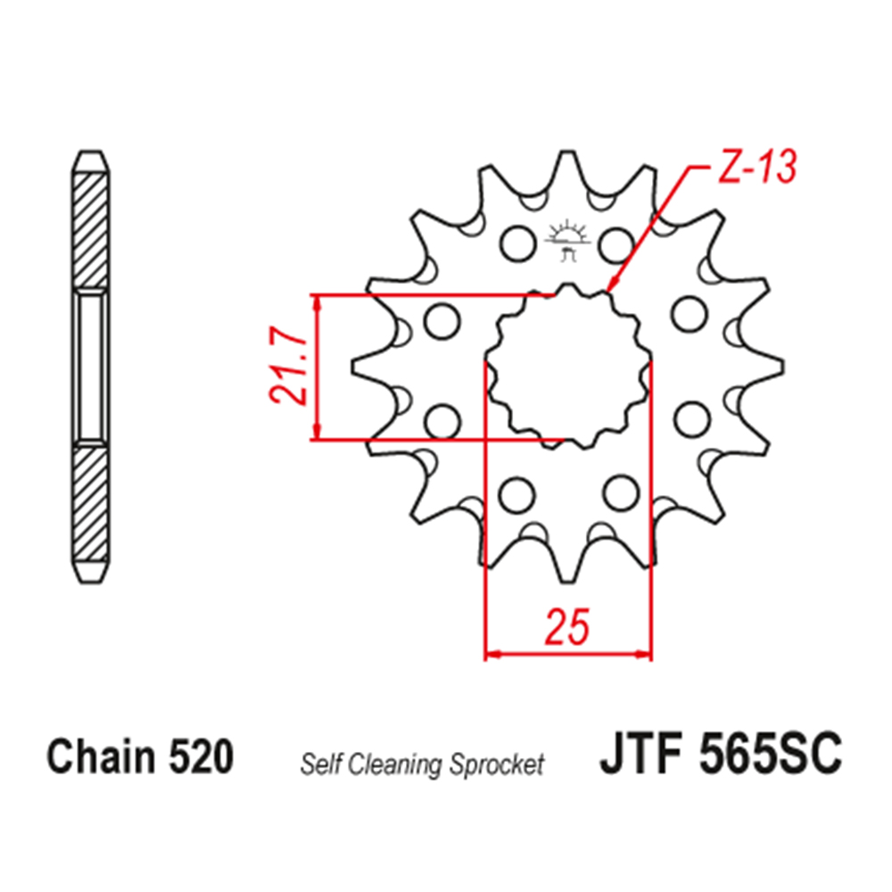 Lančanik prednji JT JTF565-14-50-32006 (520)14 zuba