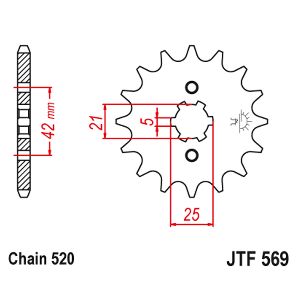 Lančanik prednji JT JTF569-13-50-32016 (520)13 zuba