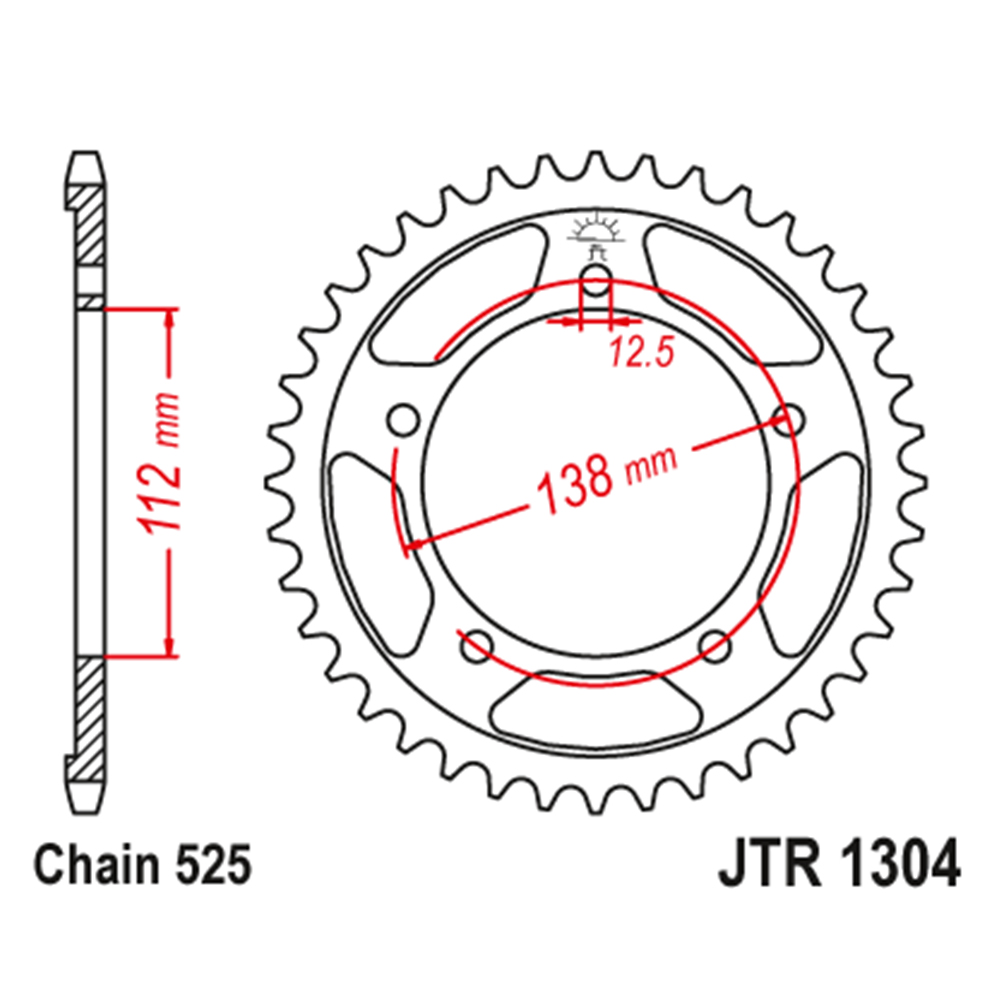 Lančanik zadnji JT JTR1304-42-50-29016 (525)42 zuba