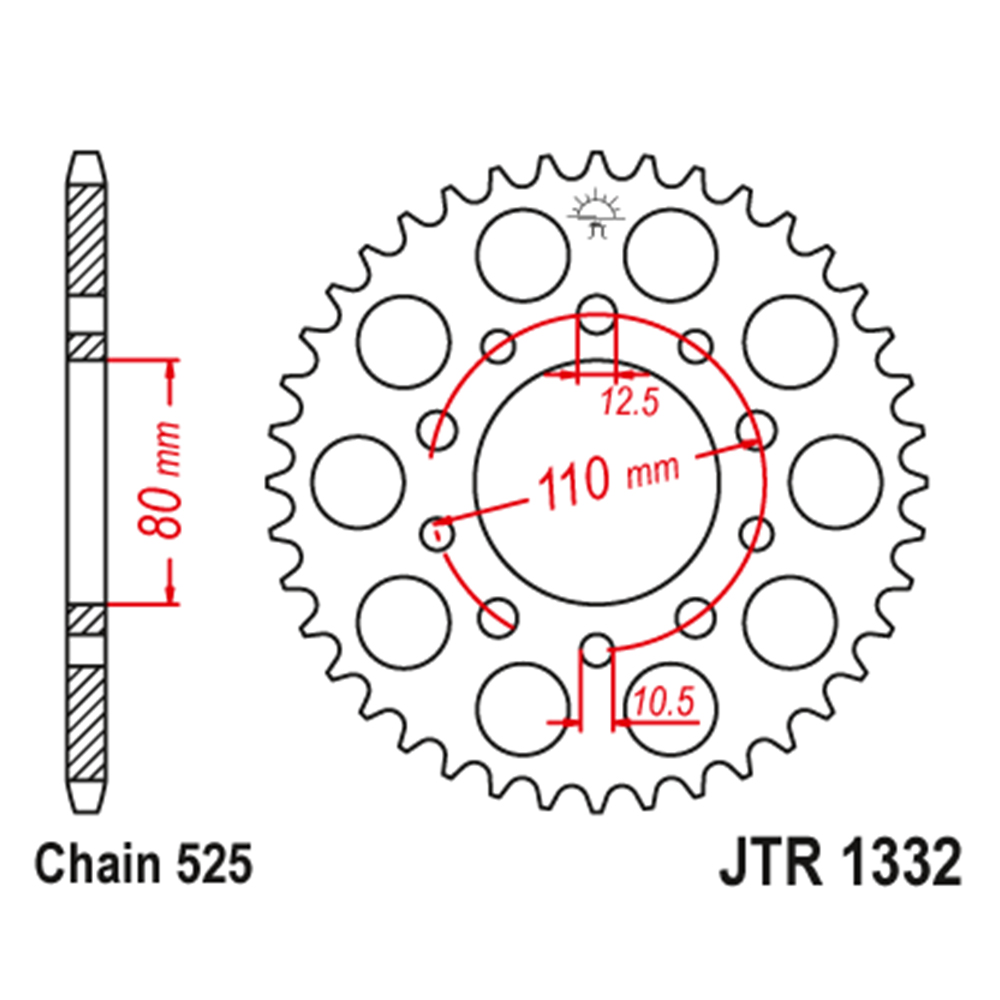Lančanik zadnji JT JTR1332-46 (525)46 zuba