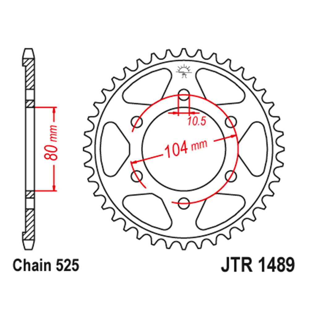 Lančanik zadnji JT JTR1489-40-50-29018 (525)40 zuba
