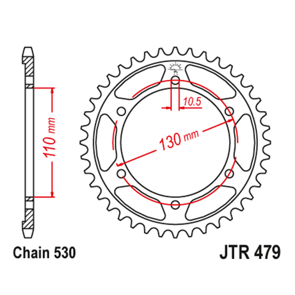 Lančanik zadnji JT JTR479-45 (50)45 zuba