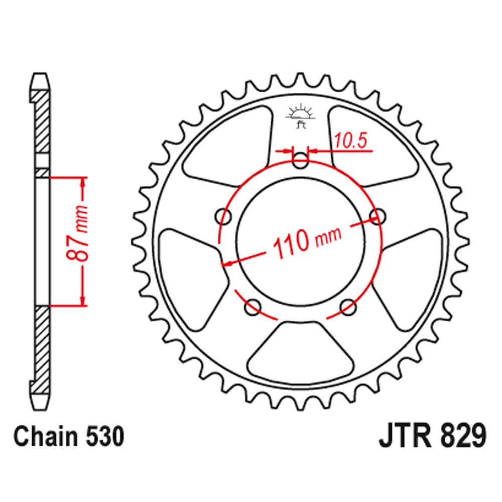 Lančanik zadnji JT JTR829-45-50-35031 (50)45 zuba