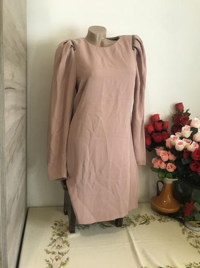 H&M roze haljina perle na ramenima 38