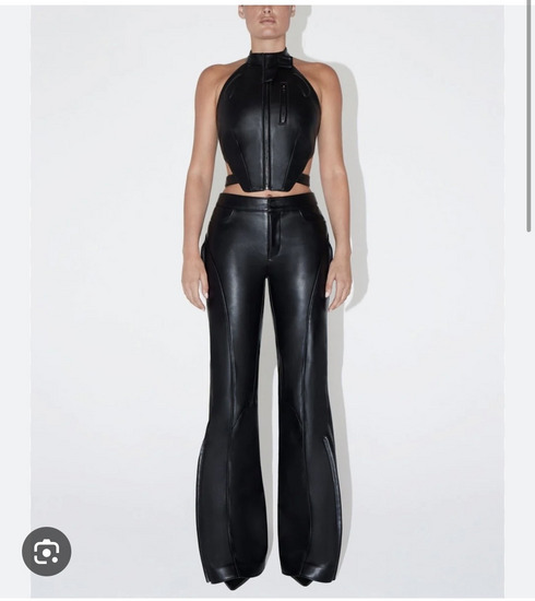 Khy by kylie jenner kožne pantalone