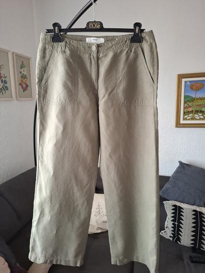 BRAX maslinaste lanene pantalone 40