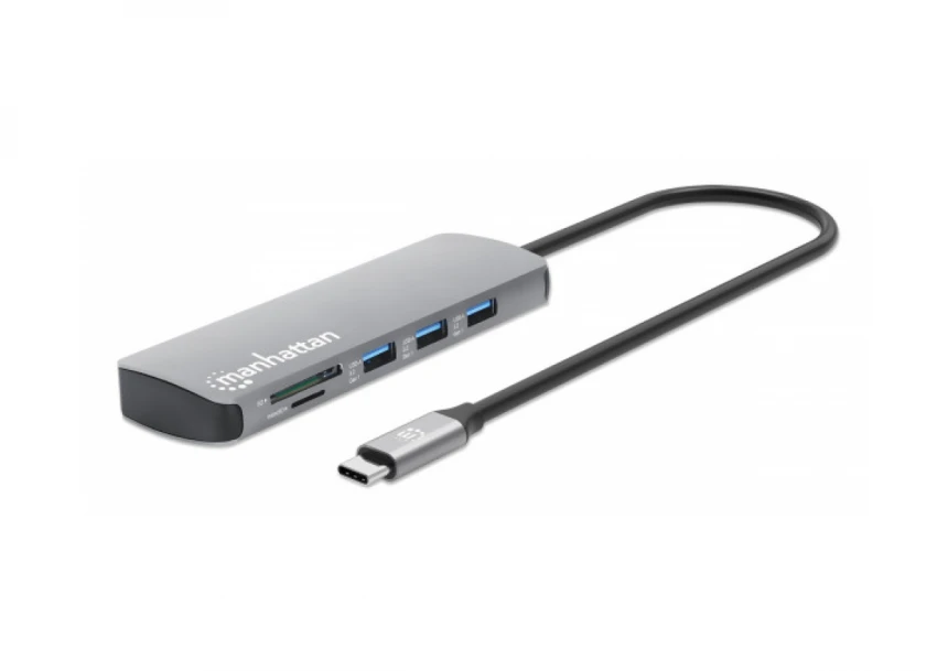 Docking station Manhattan 190459 9in1 USB-C - 1xHDMI/5xUSB/LAN/CR/PD 100W
