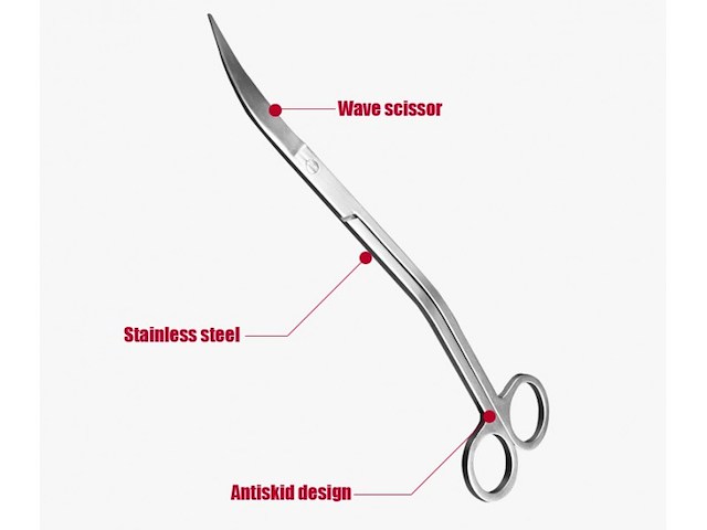 Talasaste makaze za trimovanje biljaka u akvarijumu