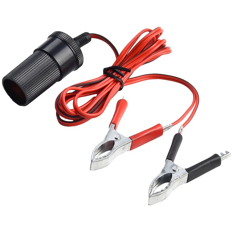 Adapter Akumulator na Utičnicu Auto Upaljača 12V/24V sa Štipaljkama