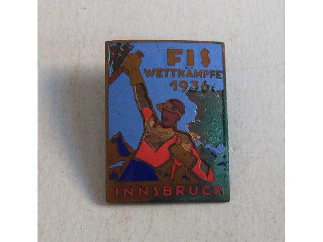 oznaka INNSBRUCK FIS SKI WORLD CHAMPIONSHIP 1936