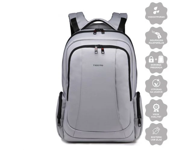Tigernu Ranac za Laptop T-B3143SG 15.6" Silver Gray