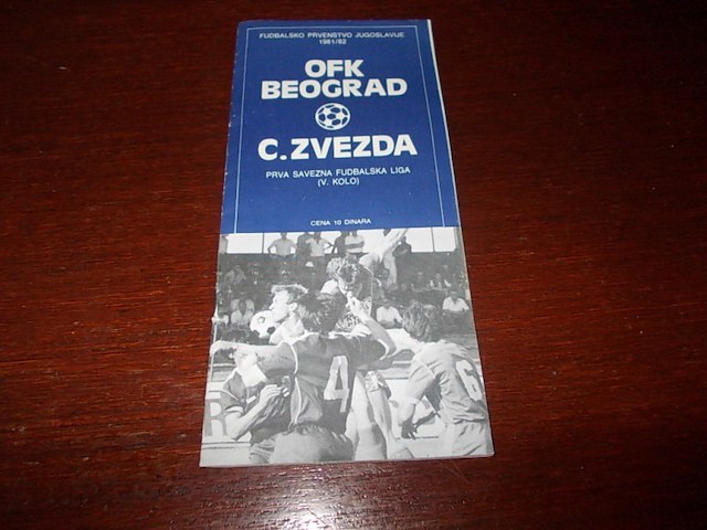 Program sa utakmice OFK Beograd - Crvena zvezda