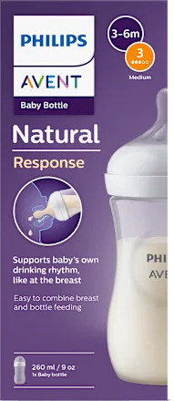 PHILIPS AVENT
Natural Response plastična flašica za bebe, 3-6 meseci, zapremina: 260ml, 1 kom