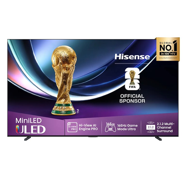 Hisense Televizor 100U7Q PRO, 100", ULED, 4K, UHD, Smart TV