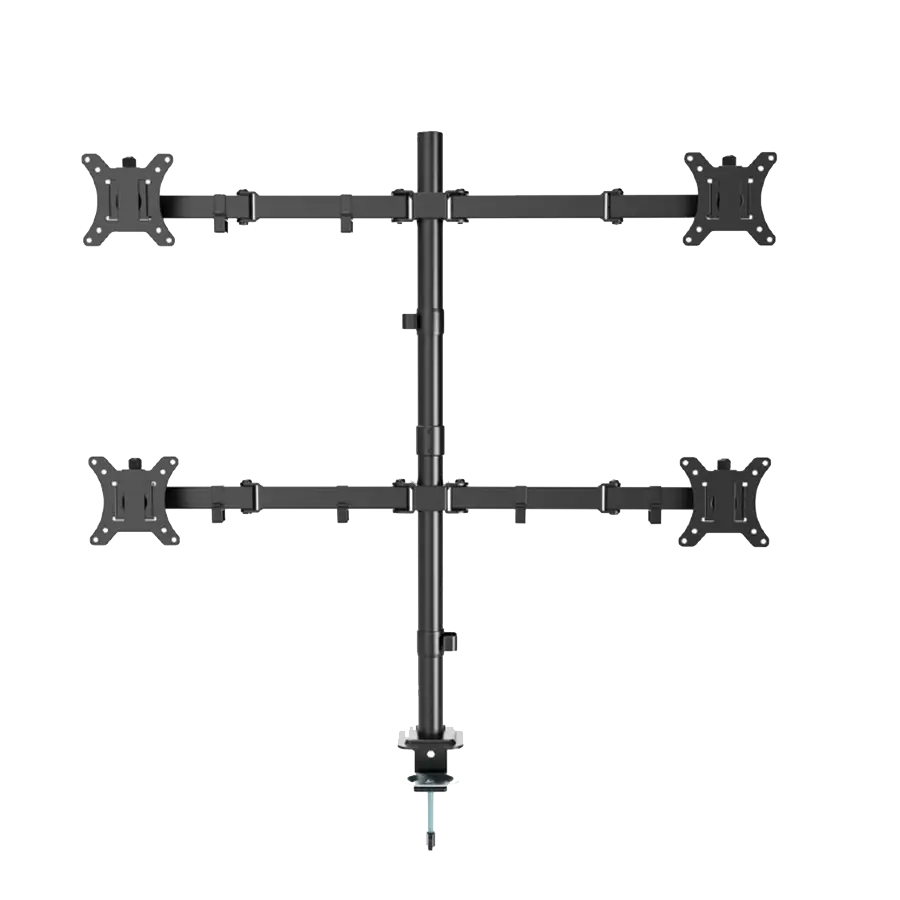 Gembird nosač za četiri monitora MA-D4-01, nosač za sto, nagibni, okretni, 13"-32", do 10 kg