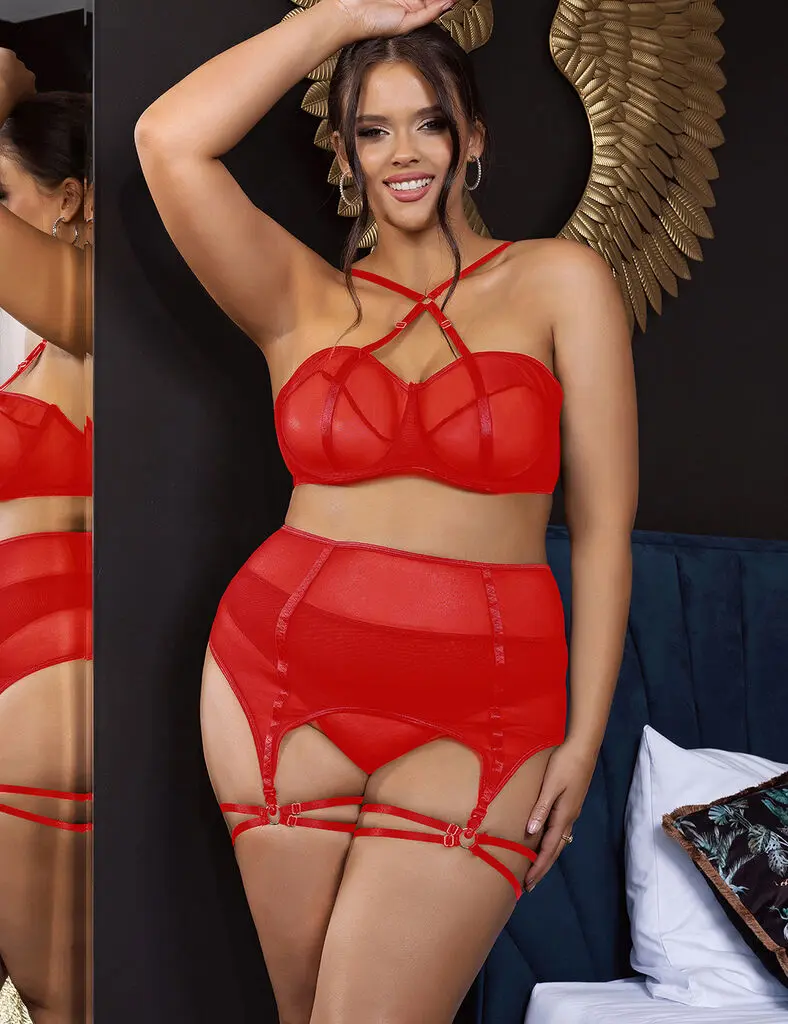 Adam i Eva Ženski set sexy donjeg veša R81183-2P, Crveni