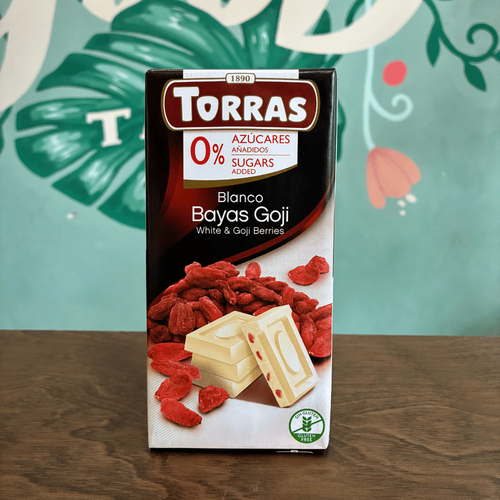Torras – Bela čokolada bez šećera sa godži bobicama 75g