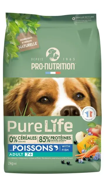 PRO-NUTRITION Suva hrana za pse Pure Life Adult 7+, Riba, 12kg