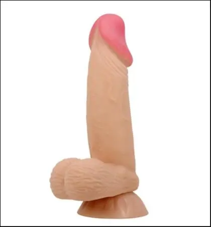 Realistični silikonski dildo Duvall, 19.5cm, Boja kože