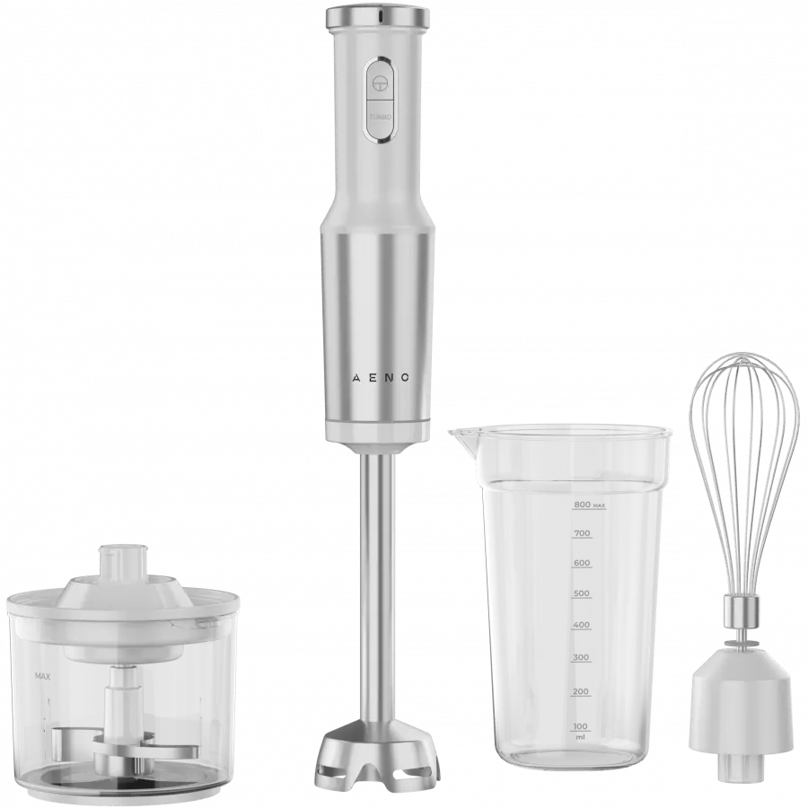 Aeno set, ručni blender 1200 W beli, sečivo „tigrovih zuba“, mikser za јaјa, seckalica, merna šolja