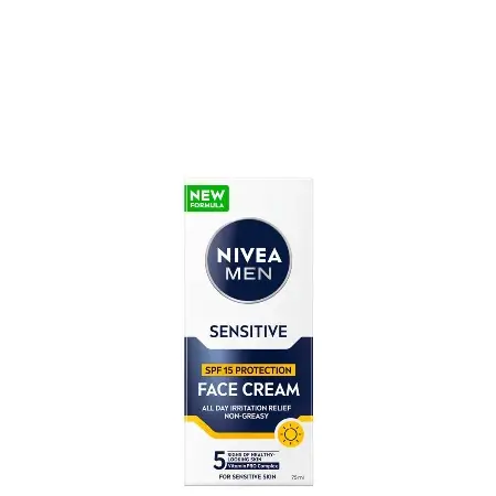 Nivea Hidratantna krema za muškarce Sensitive 88543, SPF15, 75ml