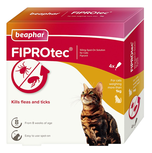 BEAPHAR FIPROTEC® SPOT-ON ZA MAČKE 1 PIPETA – ZAŠTITA OD BUVA I KRPELJA     ️