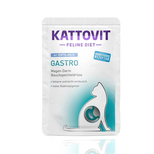 KATTOVIT GASTRO SOSIĆ ZA MAČKE PAČETINA&RIŽA 85G – PODRŠKA VARENJU