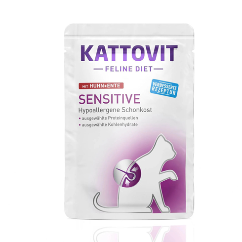 Kattovit Sensitive sosić za mačke Piletina&Pačetina 85g – hipoalergena podrška