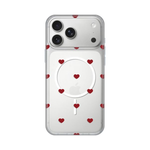 Maska za iPhone 17 Pro Max 6.9 Red Hearts Print Magsafe