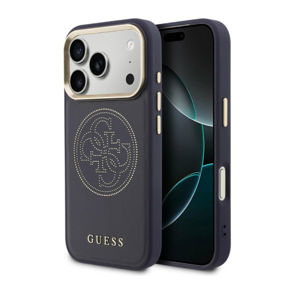 Maska za iPhone 17 Pro Max Guess Perforated 4G MagSafe tamno plava