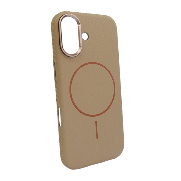 Maska za iPhone 17 krem Mag Case Kevlar Ultra Thin