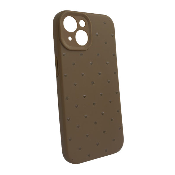 Maska za iPhone 15 braon Cute Heart