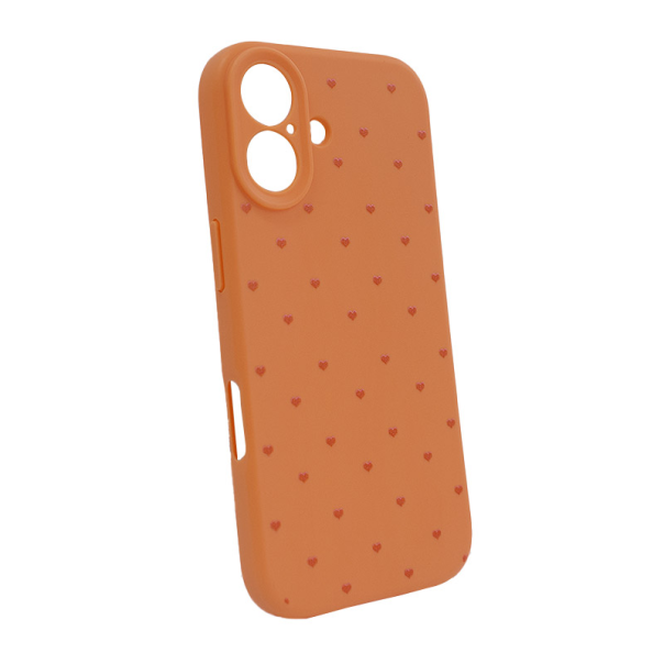 Maska za iPhone 17 narandžasta Cute Heart