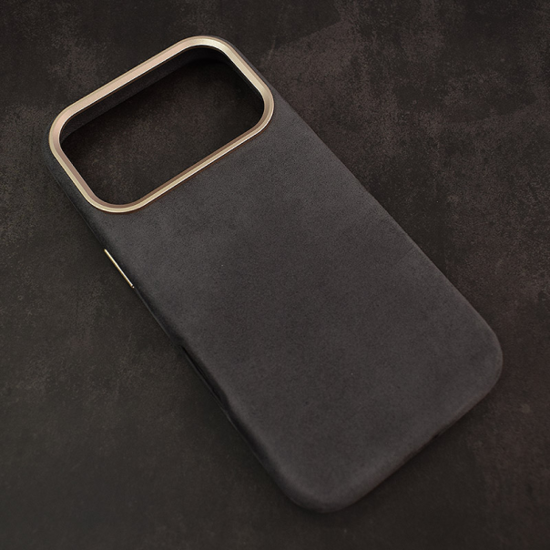 Maska za iPhone 17 Pro Max Mag Case Alkantara siva