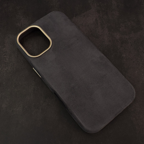 Maska za iPhone 17 Mag Case Alkantara siva