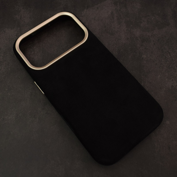 Maska za iPhone 17 Pro Mag Case Alkantara crna