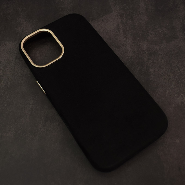 Maska za iPhone 17 Mag Case Alkantara crna