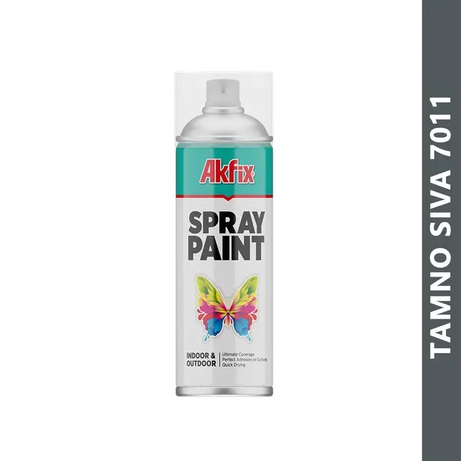 AKFIX boja u spreju 7011 tamno siva 400 ml