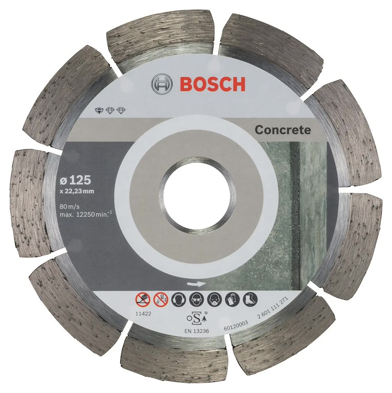 Bosch Dijamantska rezna ploča Standard for Concrete 125x22.23x10mm, 2608603240