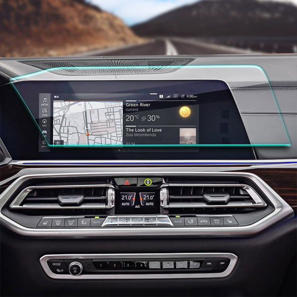 Zaštitno staklo BMW X5 G05 za multimedijalni ekran.