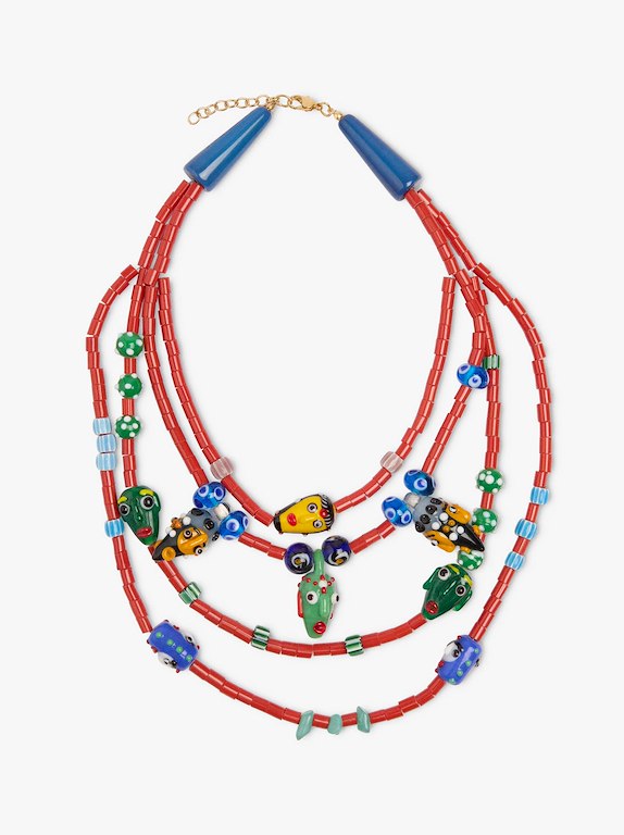 MULTI-COLLAR WITH GLASS BEADS AND MASKS
