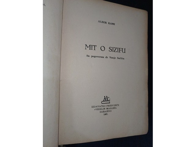MIT O SIZIFU-OGLED O APSURDU -ALBERT KAMI