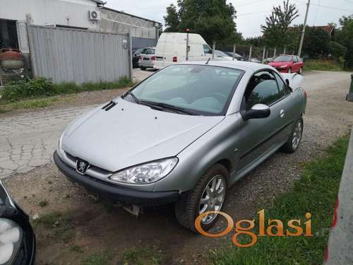 Razni delovi za Peugeot 206 cc 1,6 benzin 16v 2003 godište!
